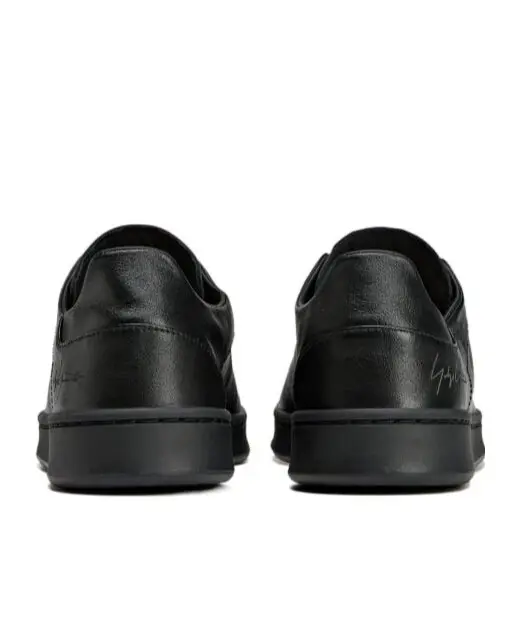 Y3 Stan Smith Lace Up Leather Sneakers - Black