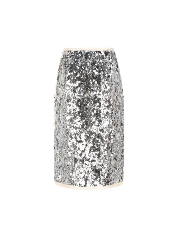 Prada Sequin-embellished Side-tie Midi Skirt