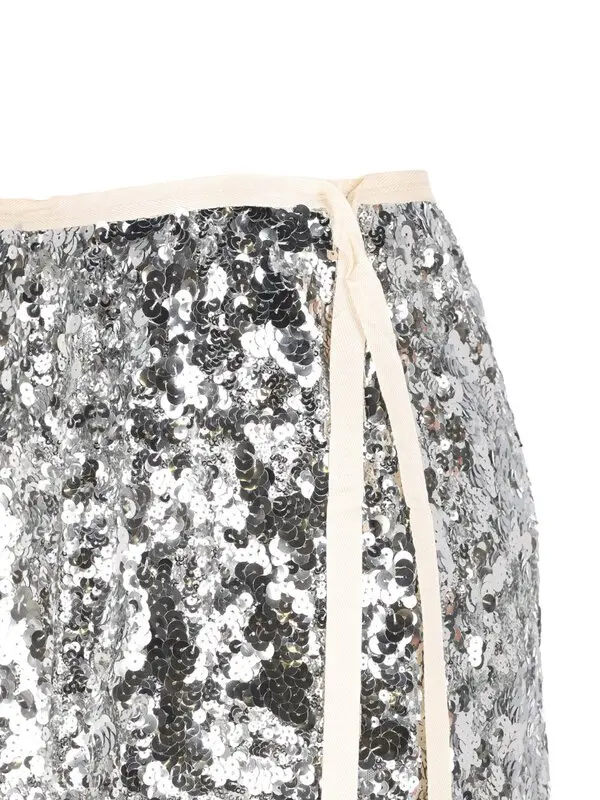 Prada Sequin-embellished Side-tie Midi Skirt
