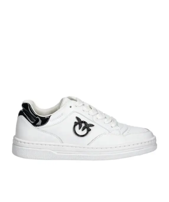 Pinko Love Birds-appliqué Low Top Sneakers - White