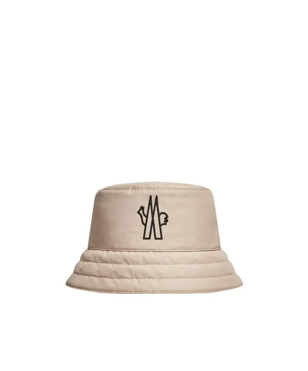 Moncler Logo Bucket Hat - Nude