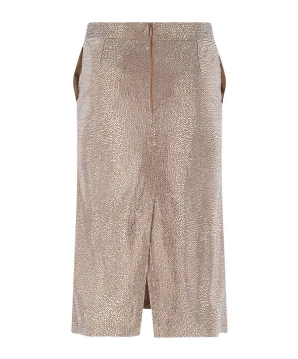 Giuseppe Di Morabito Embellished Midi Skirt - Nude