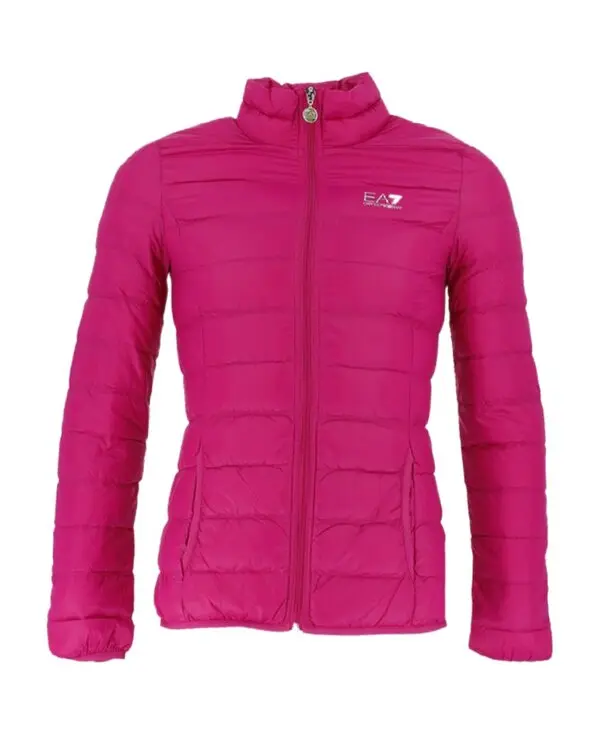 EA7 Quilted Down Jacket With Logo Detail