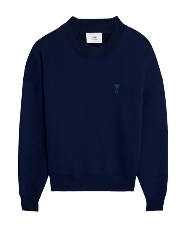 Ami De Coeur Embroidered Crewneck Sweatshirt - Blue