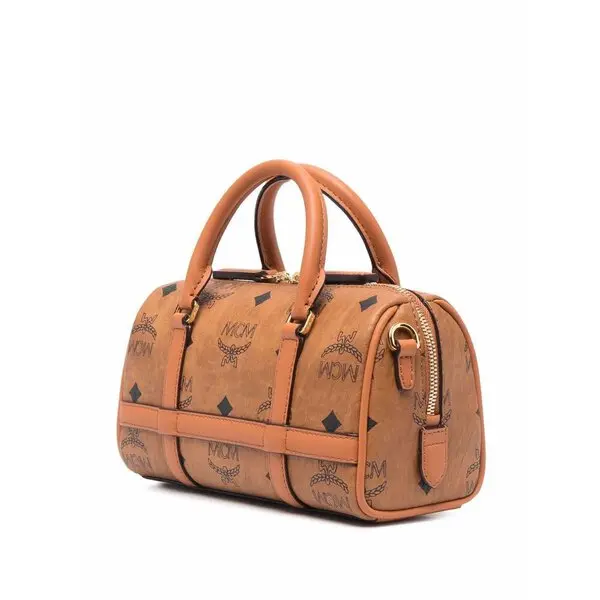 Mcm Classic Logo Printed Shoulder Bag