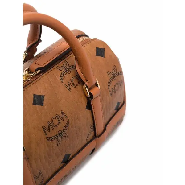 Mcm Classic Logo Printed Shoulder Bag