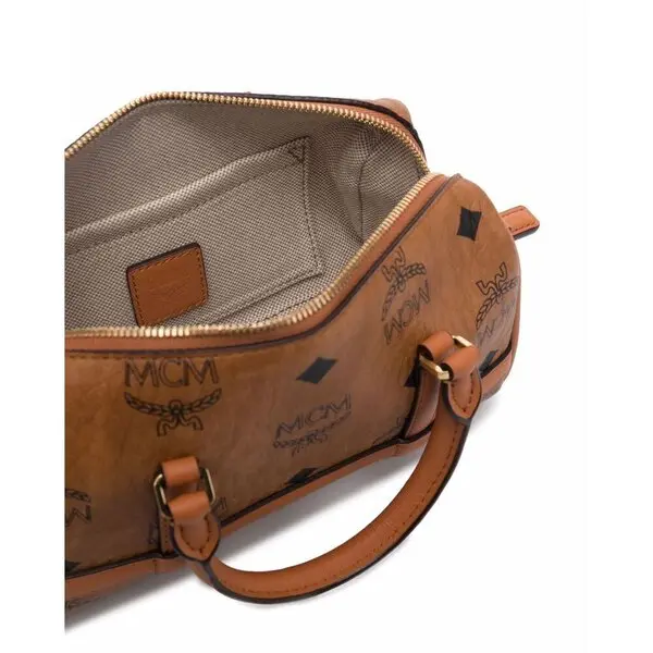 Mcm Classic Logo Printed Shoulder Bag
