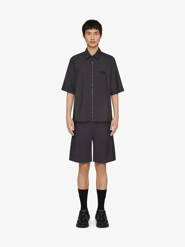 Givenchy Logo Patch Short-sleeved Shirt - Black