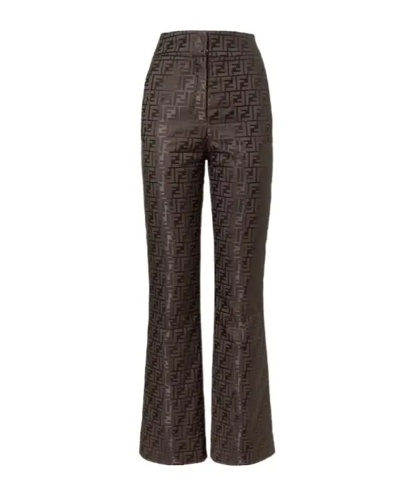 Fendi Ff Jacquard High-waist Ski Trousers