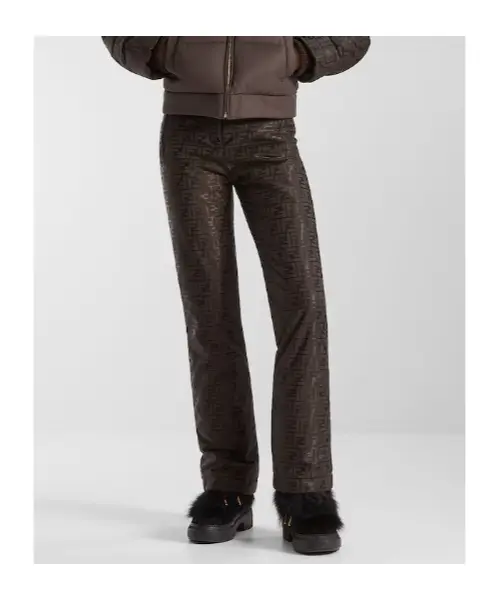 Fendi Ff Jacquard High-waist Ski Trousers