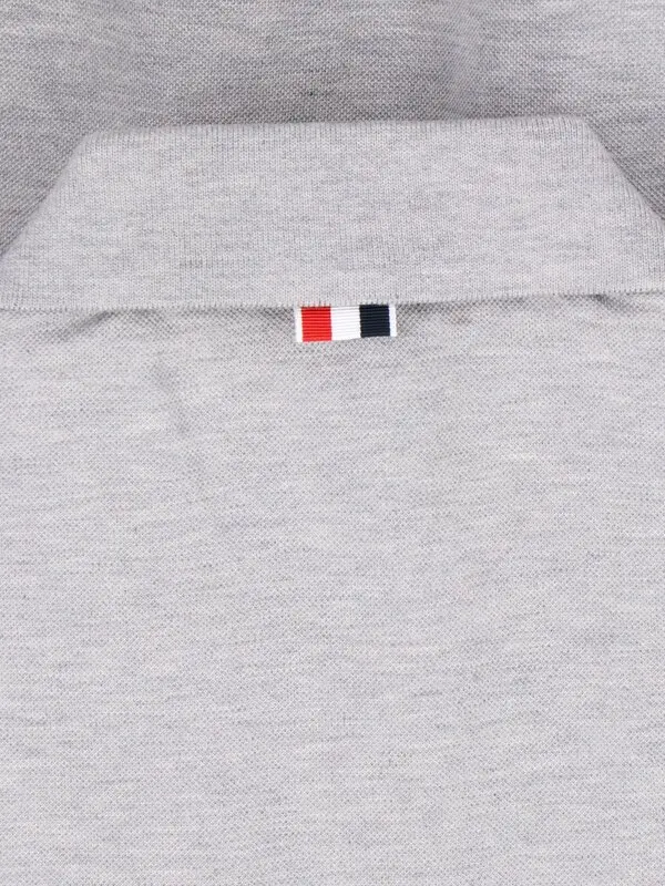 Thom Browne Rwb Pocket Trim Polo Shirt - Light Gray