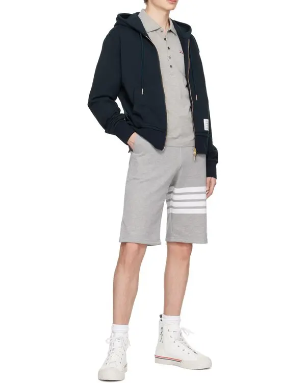Thom Browne Rwb Pocket Trim Polo Shirt - Light Gray