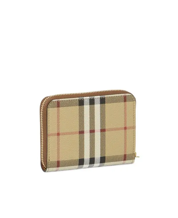 Burberry Vintage Check Zipped Wallet - Nude