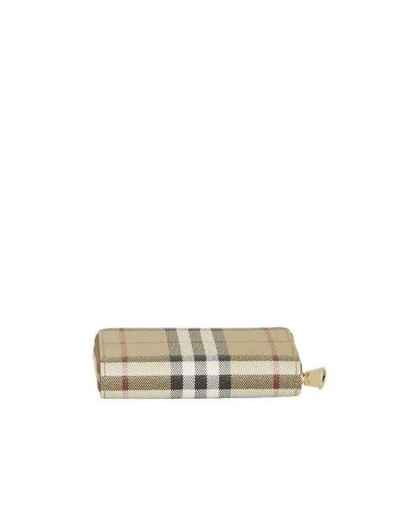 Burberry Vintage Check Zipped Wallet - Nude