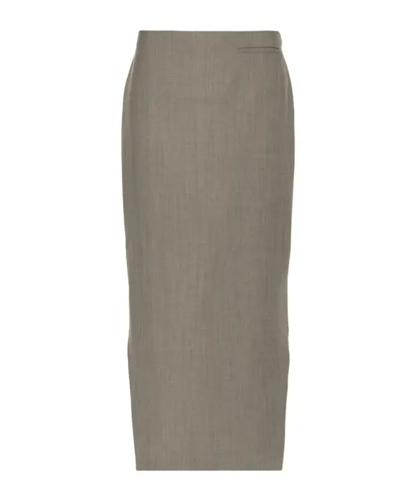 Givenchy High-low Hem Wool Skirt