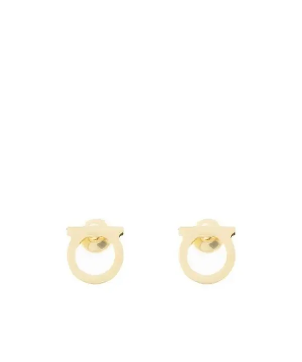 FERRAGAMO Gancini Stud Earrings - Yellow