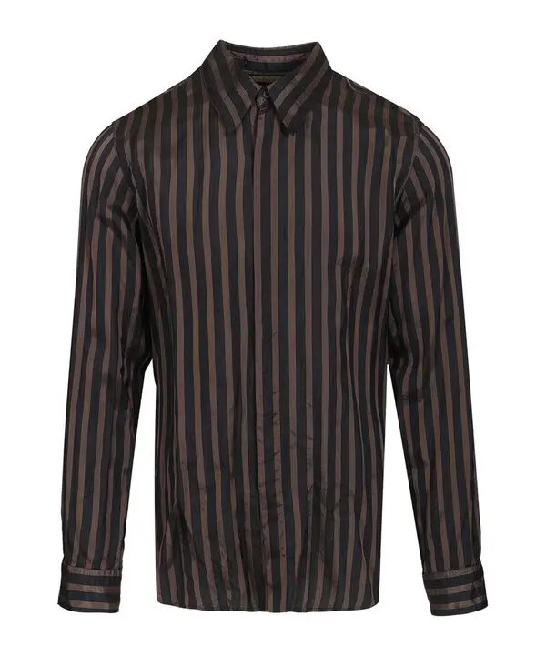Dries Van Noten Striped Shirt - Black