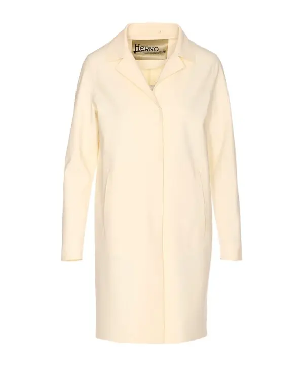 Herno Single-breasted Long-sleeved Coat - Nude