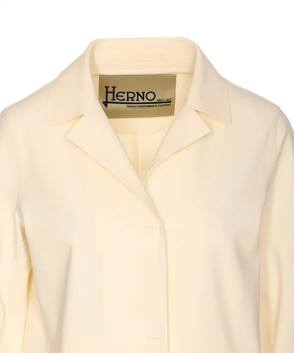 Herno Single-breasted Long-sleeved Coat - Nude