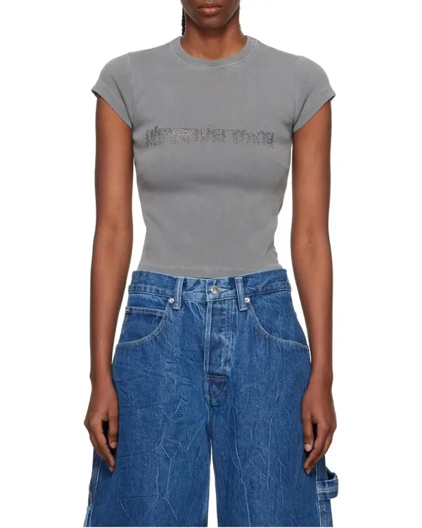 Alexander Wang Logo Embellished Crewneck T-shirt