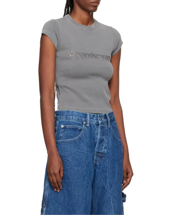 Alexander Wang Logo Embellished Crewneck T-shirt