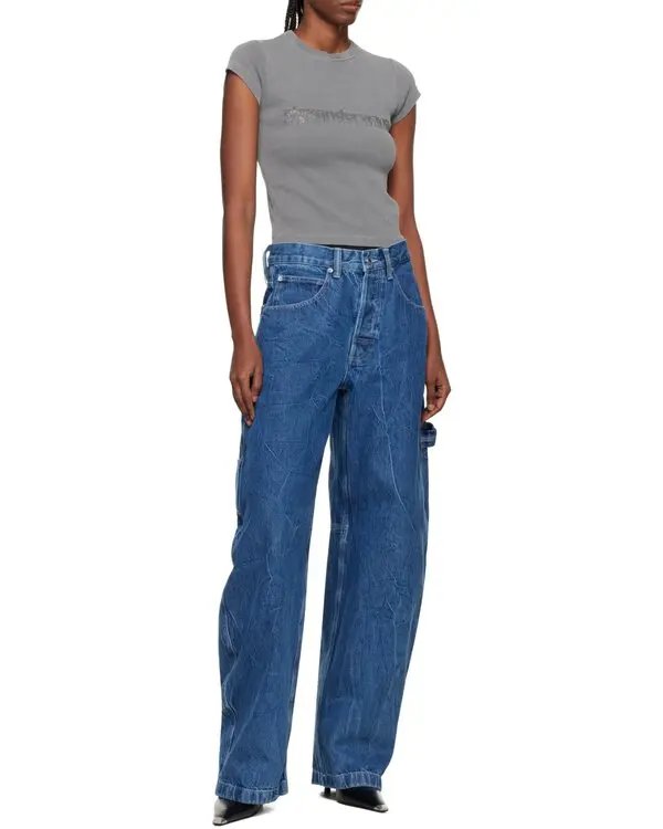 Alexander Wang Logo Embellished Crewneck T-shirt