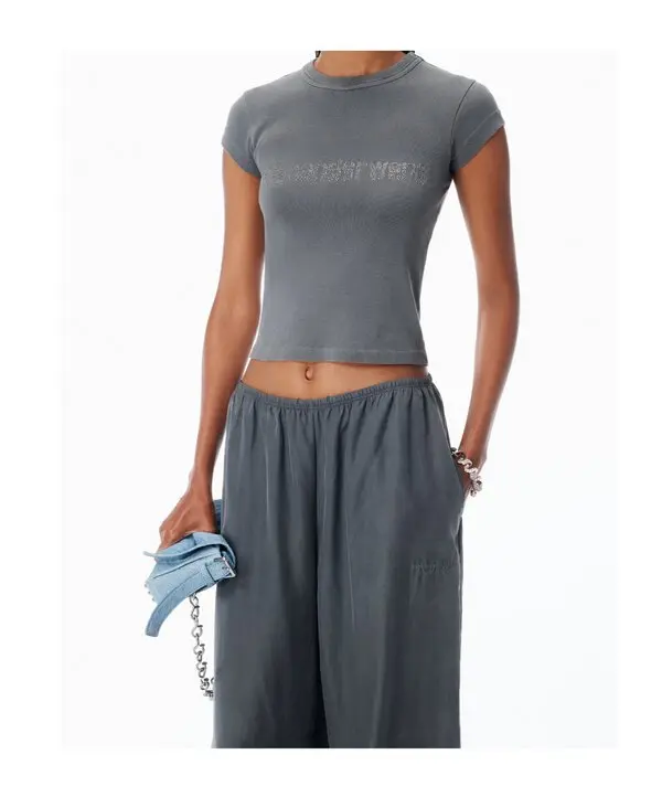 Alexander Wang Logo Embellished Crewneck T-shirt