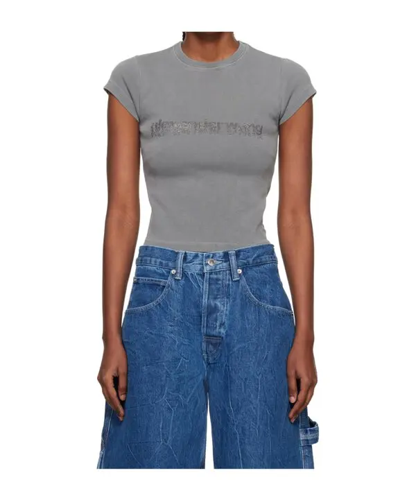 Alexander Wang Logo Embellished Crewneck T-shirt