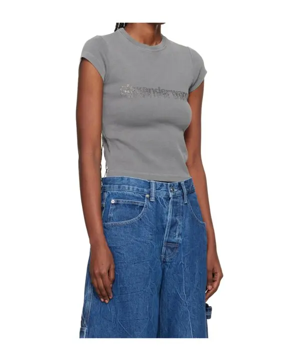 Alexander Wang Logo Embellished Crewneck T-shirt