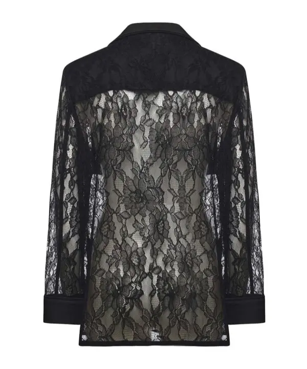 Pinko Single-breasted Lace-panelled Jacket