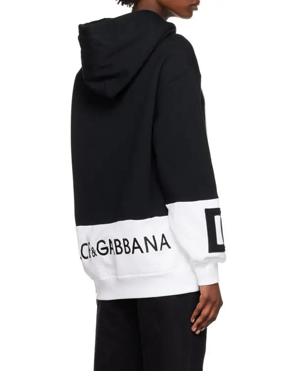 Dolce & Gabbana Dg Logo Color Block Hoodie Dress