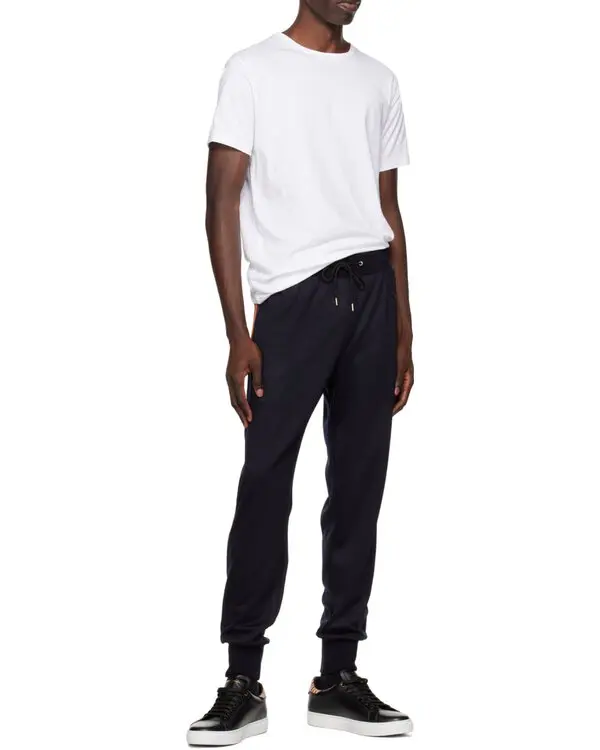 Paul Smith Stripe Detailed Drawstring Jogging Pants - Black