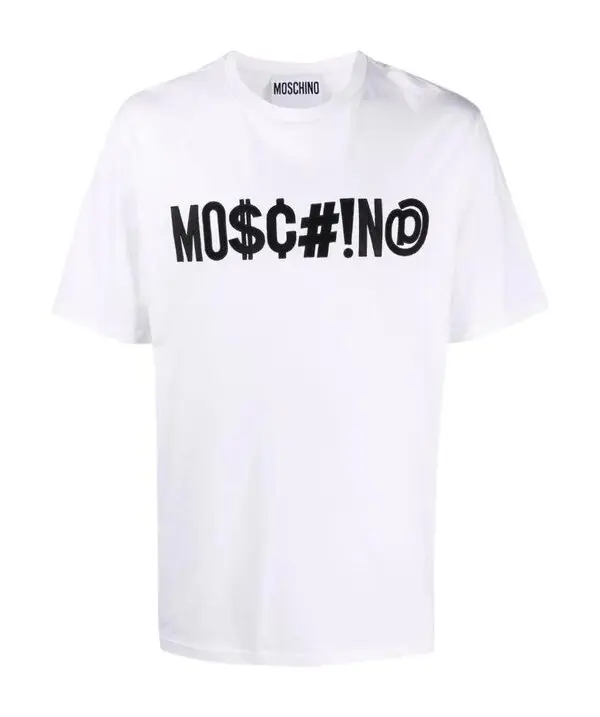 Moschino Symbols Logo-embroidered Boxy T-shirt