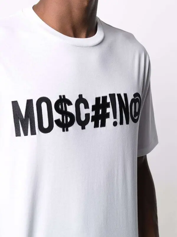 Moschino Symbols Logo-embroidered Boxy T-shirt