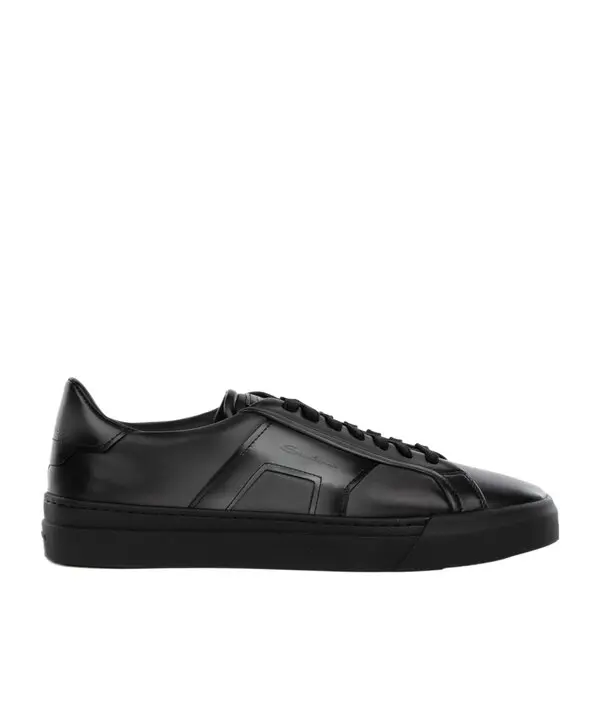 Santoni Double Buckle Sneakers - Black