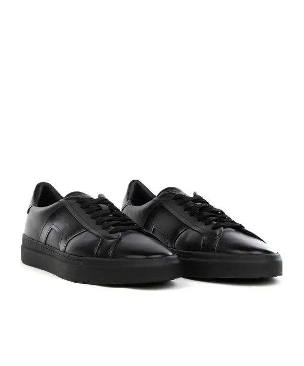 Santoni Double Buckle Sneakers - Black