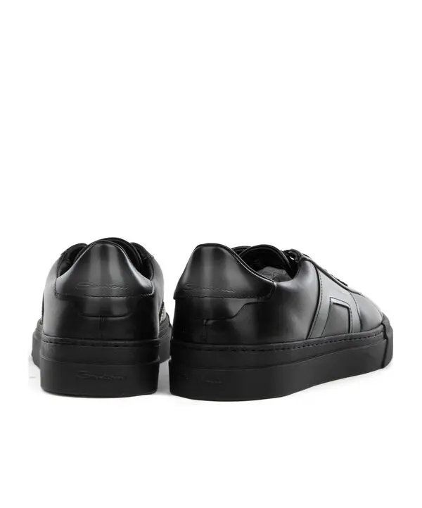 Santoni Double Buckle Sneakers - Black