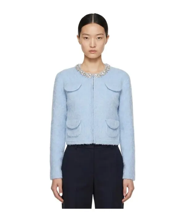 Marissa Chiara Embellished Crewneck Long Sleeve Jacket