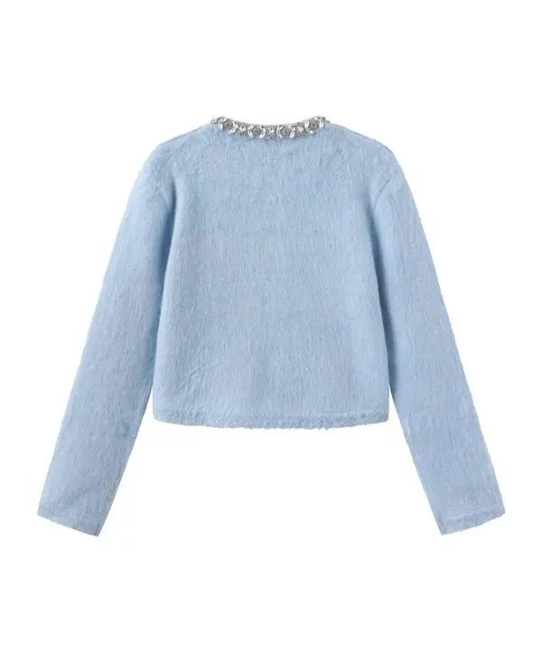 Marissa Chiara Embellished Crewneck Long Sleeve Jacket