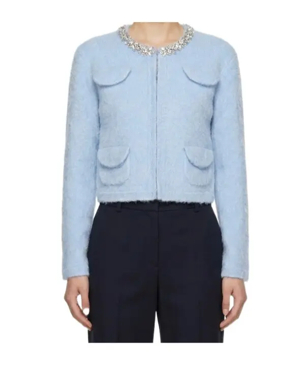 Marissa Chiara Embellished Crewneck Long Sleeve Jacket