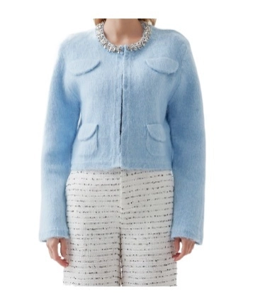 Marissa Chiara Embellished Crewneck Long Sleeve Jacket