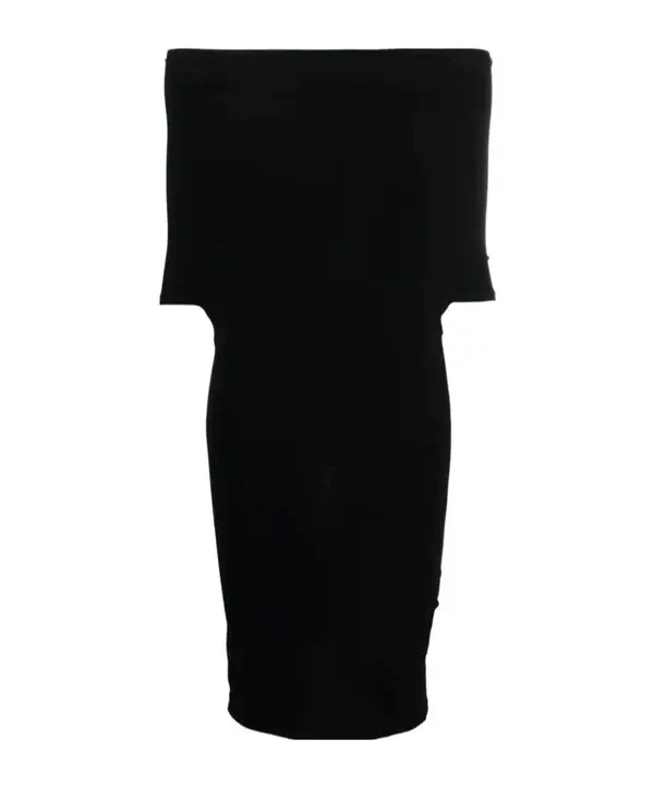 Wardrobe.NYC Off-the-shoulder Bodycon Minidress - Black