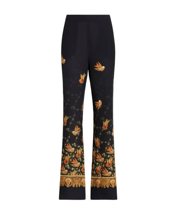 Etro Paisley Printed Straight-leg Trousers