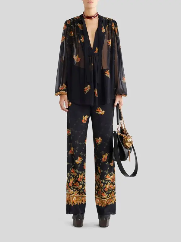 Etro Paisley Printed Straight-leg Trousers