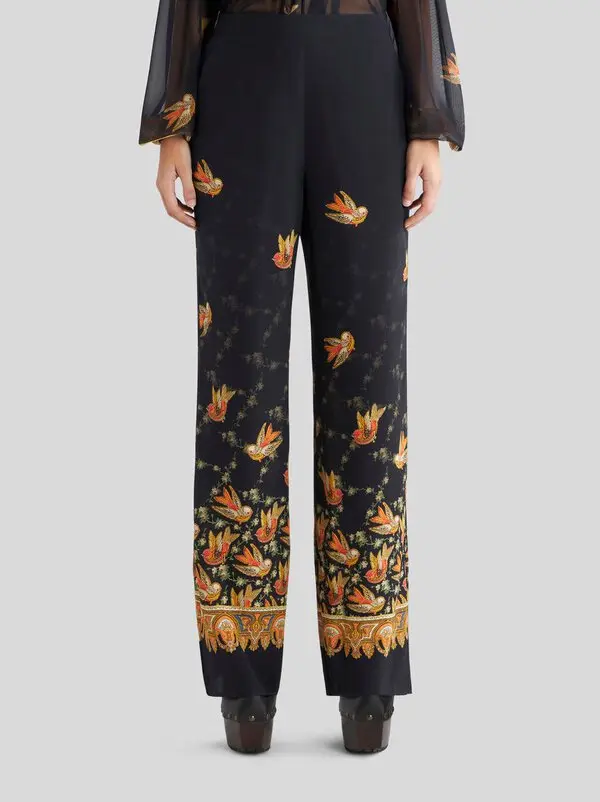 Etro Paisley Printed Straight-leg Trousers