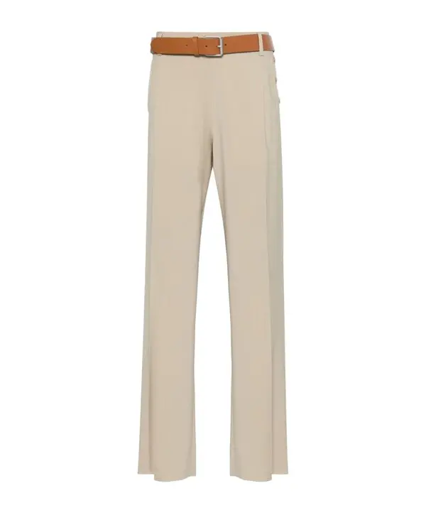 Moschino Belted Straight-leg Trousers - Nude