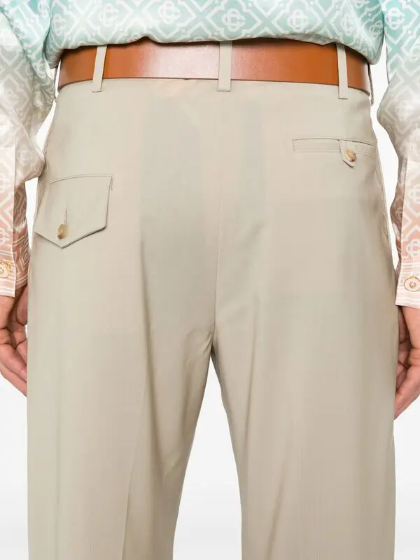 Moschino Belted Straight-leg Trousers