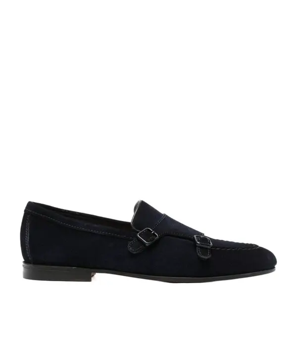 Santoni Double-buckle Loafers - Black