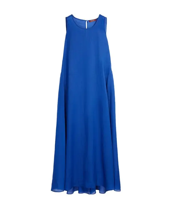 Max Mara Sleeveless Maxi Dress With Logo Detail