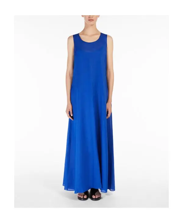 Max Mara Sleeveless Maxi Dress With Logo Detail